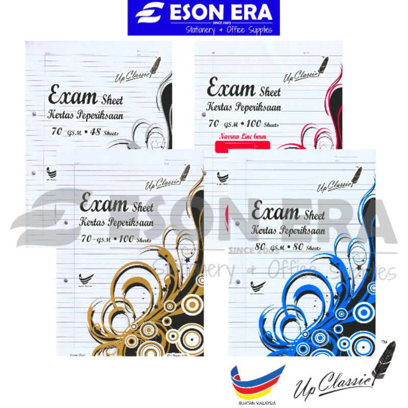 UpClassic Foolscap Paper A4 70gsm Kertas Peperiksaan / Test Pad / Exam ...