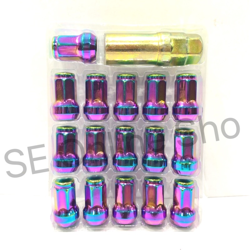 16Biji Nut Tayar Besi Heavy Duty Sport Rim Wheel Lock Special Lock Nut ...