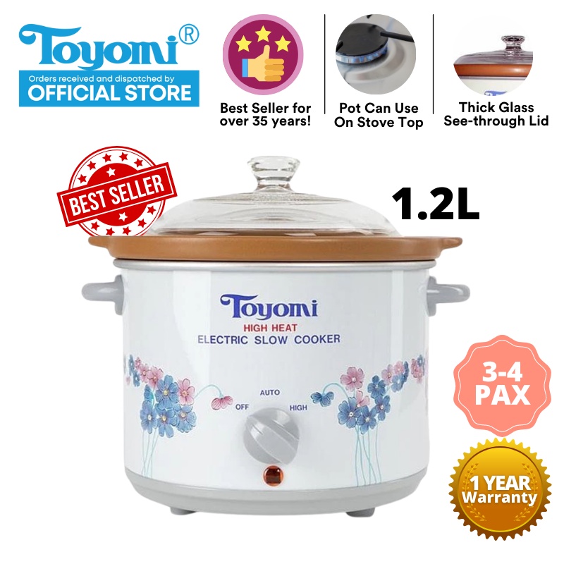 TOYOMI Electric High Heat Slow Cooker 1.2L - HH 1500A (Crockery Pot ...