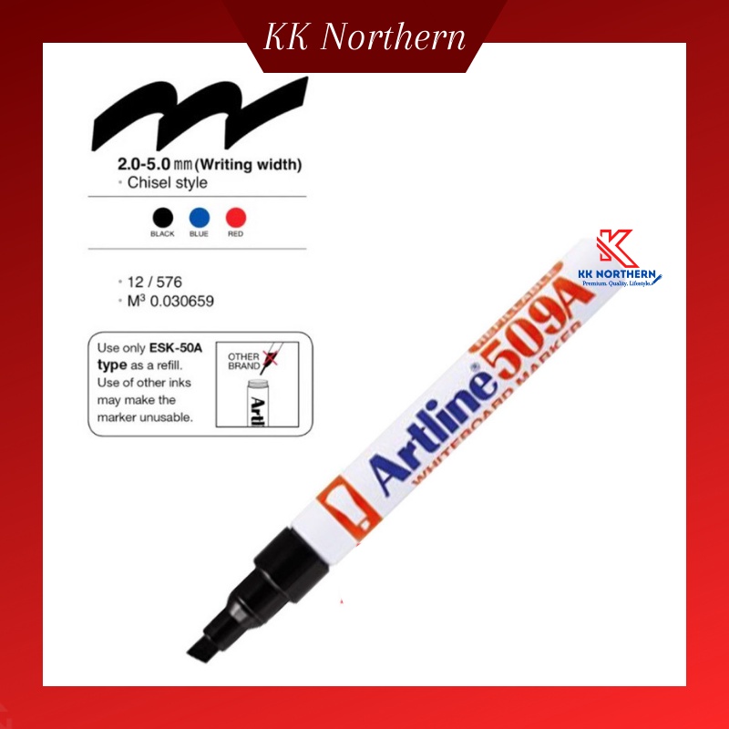 Artline Marker Pen White Board Marker 500A / 509A set (500/509) 6 ...