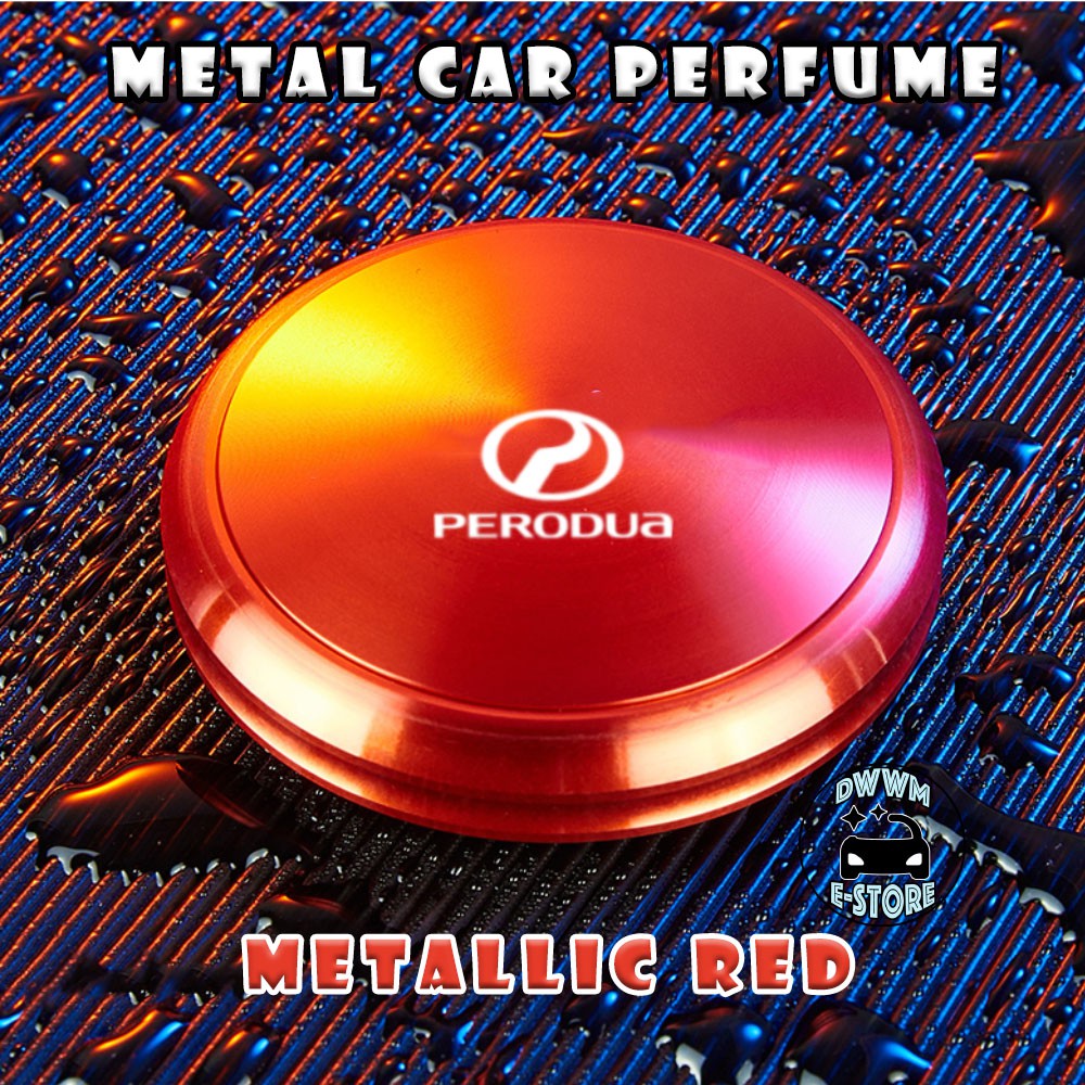 Metal Car Perfume Air Freshener Round UFO alcohol free for Perodua ...