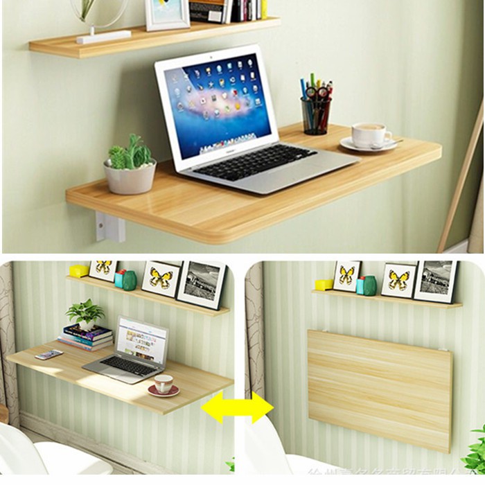 Household Folding Table Simple Modern Dining Wall Hanging Computer Wall ...