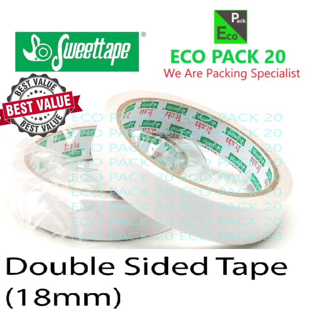 DR. Who Sweettape Double Sided Tape (12/18/24 mm x 10 yards) Tissue ...