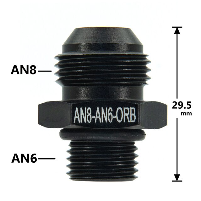 AN6 8 10 12 to AN to M14 M16 M18x1.5 Metric Fuel Hose Adapter Pipe ...