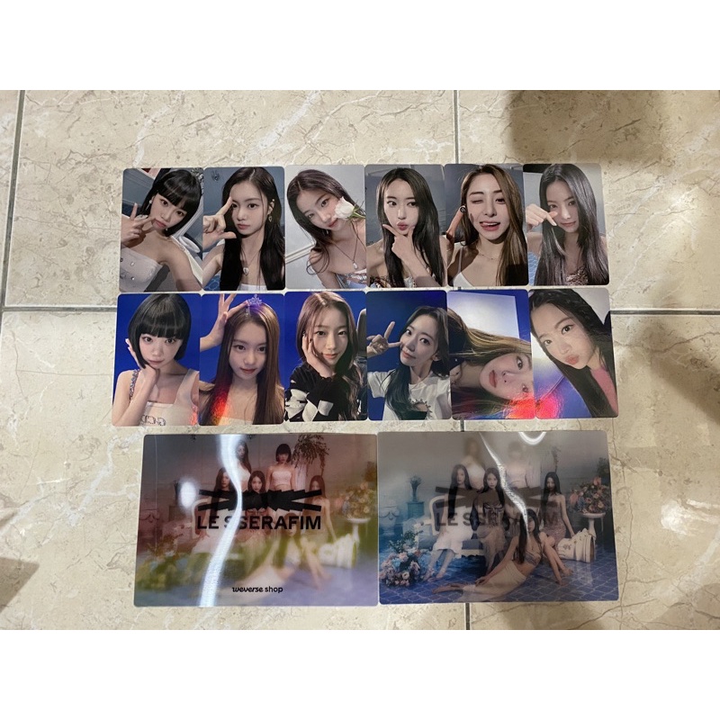 LE SSERAFIM LESSERAFIM FEARLESS WEVERSE POB ALBUM PHOTOCARD BLACK ...