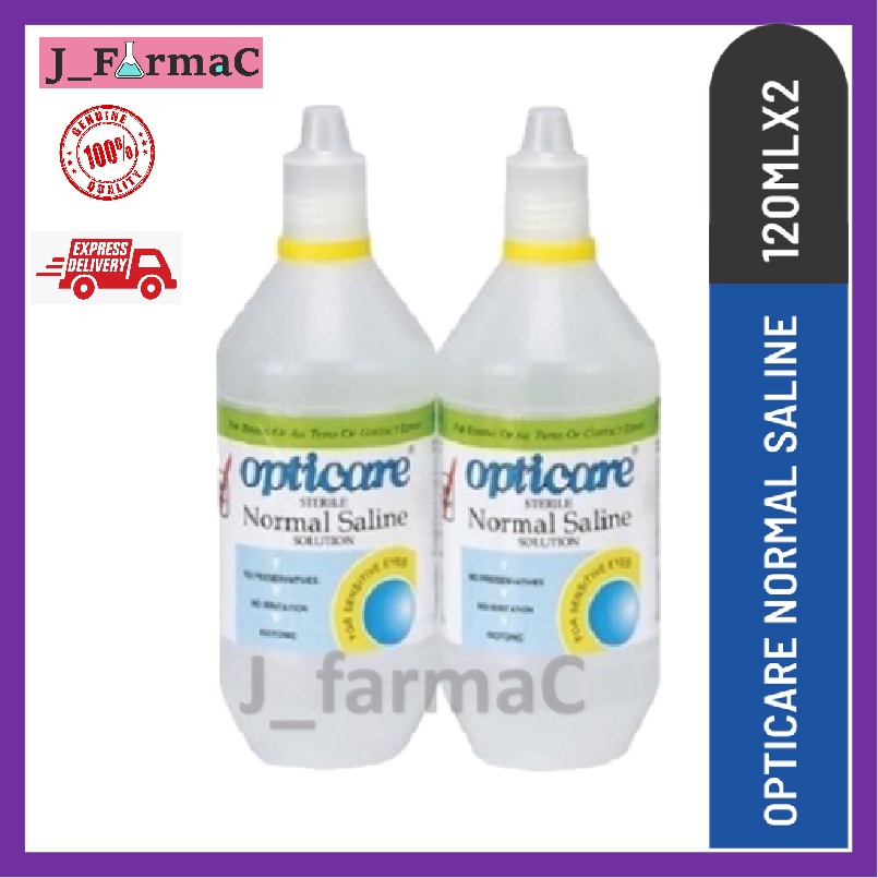 Opticare Normal Saline Solution 120ml x 2 | Shopee Malaysia