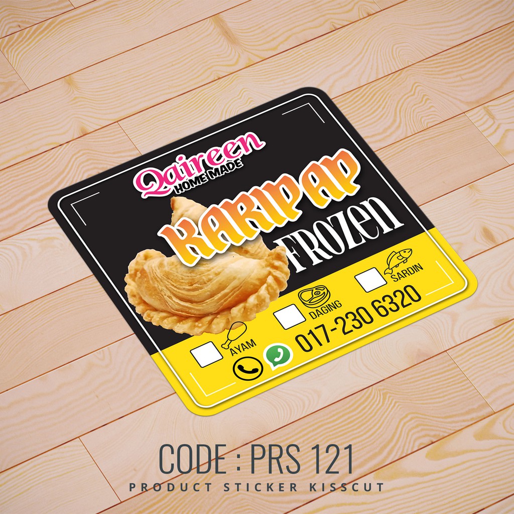 Sticker Karipap Sticker Frozen Food Popia Stiker Makanan Pau Ketupat ...