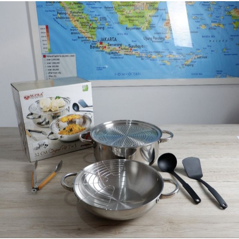 Supra Super Pot 7 in 1 / supra set 7 in 1 32cm / supra Pan Package ...