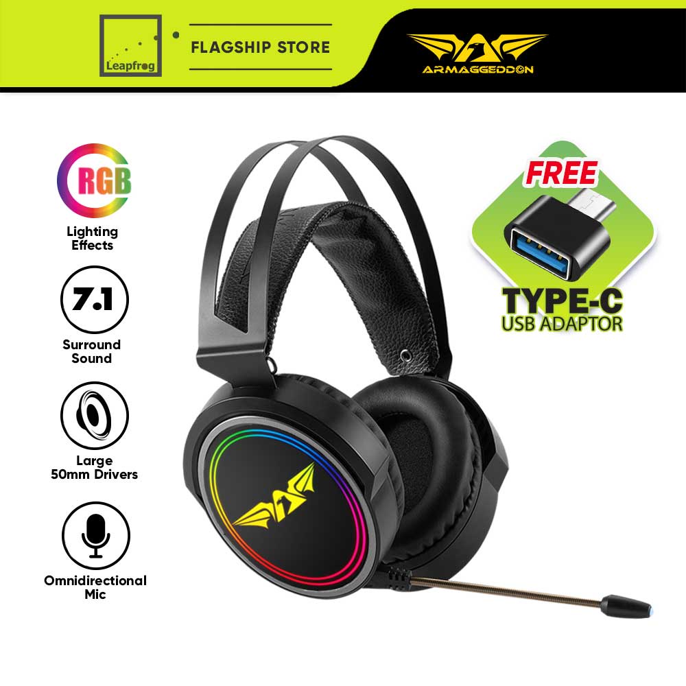 Armaggeddon Nuke 13R RGB Gaming Headphone | 7.1 Surround Sound Gaming ...