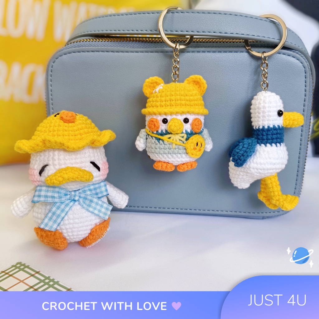 Handmade Tik Tok Duck Series Crochet Doll Keychain Amigurumi Knitting ...