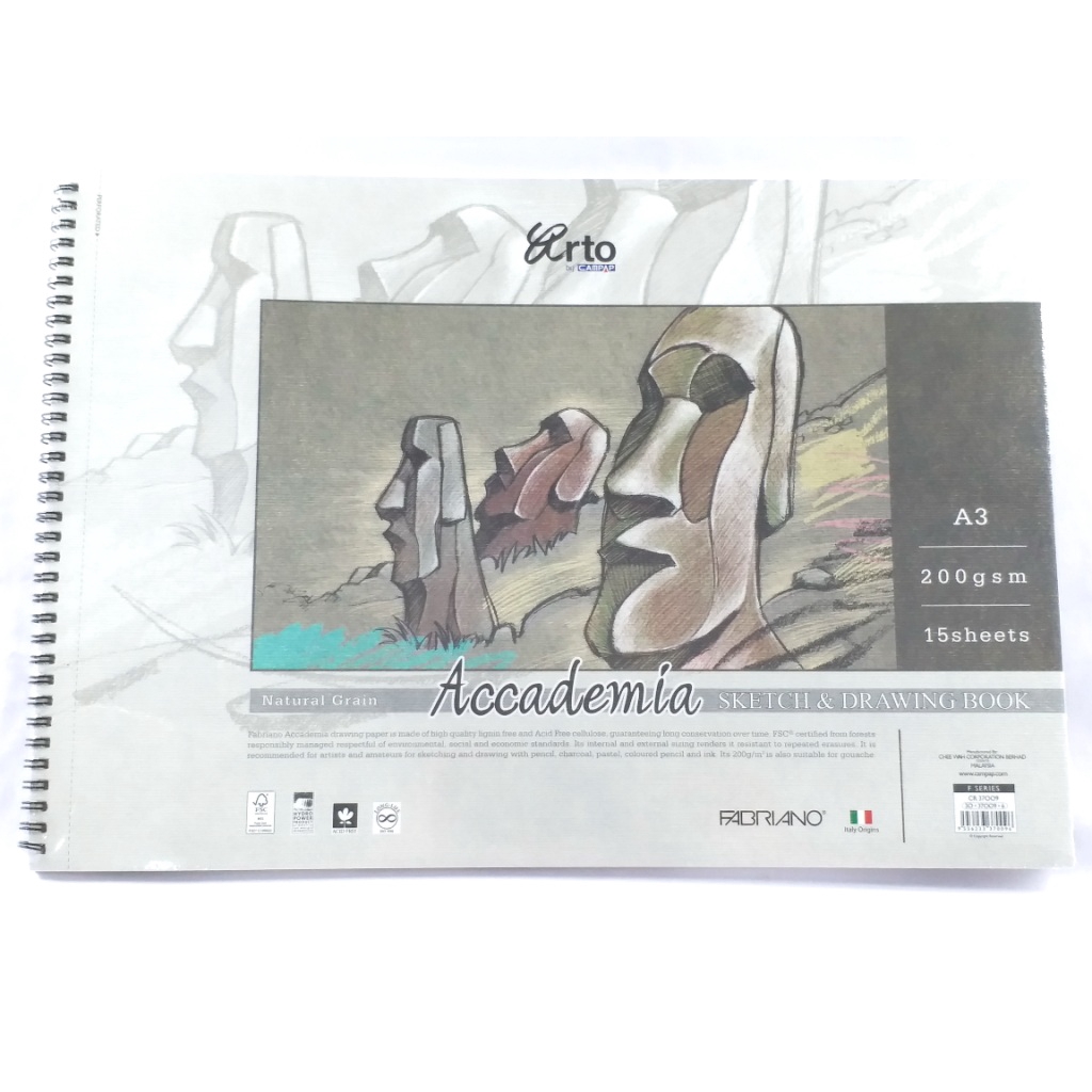 ARTO by CAMPAP CR37010 A4 200GMS 15'S SKETCH & DRAWING BOOK (NATURAL ...