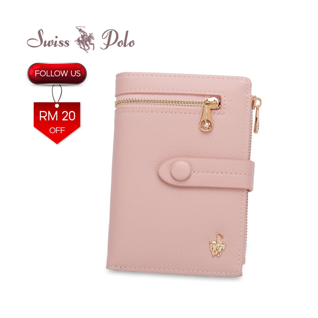 Swiss Polo Ladies Bifold Purse - Pink SLP 37-3 | Shopee Malaysia