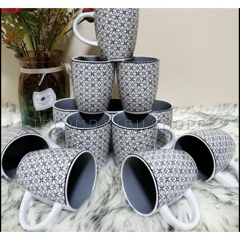 Giacomo 6pcs Fine Porcelain Mug Set / Gelas Kaca / Gelas Porcelain ...