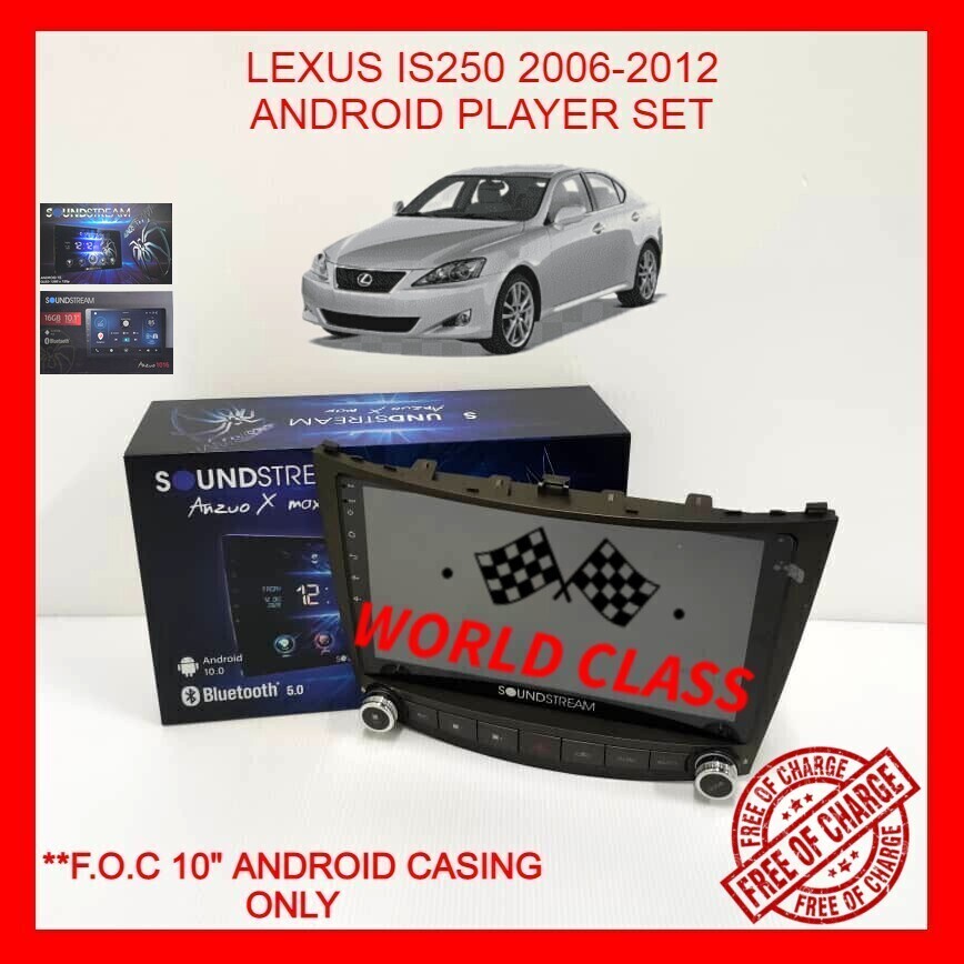 LEXUS IS250 2006-2012 SOUNDSTREAM 10" ANDROID IPS PLAYER FULL HD SCREEN ...