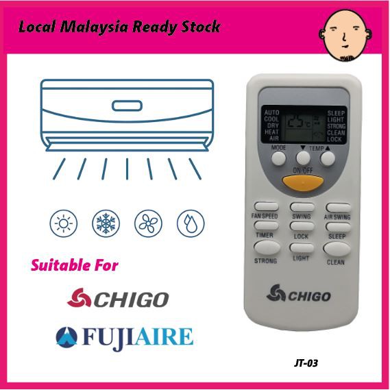 Fujiaire Chigo Air Cond Aircond Air Conditioner Remote Control | Shopee ...