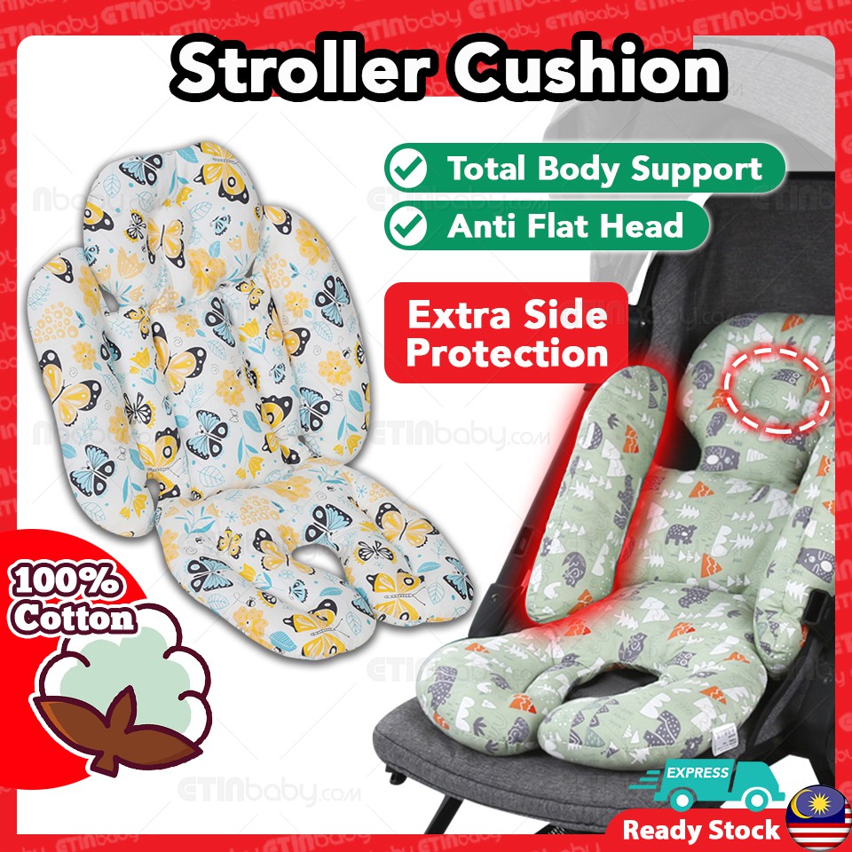 Baby Stroller Cushion Car Seat Cushion EXTRA Thick Soft Cotton Stroller ...