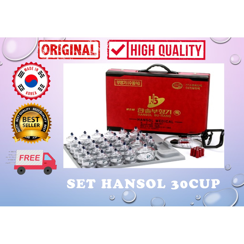 [ORIGINAL KOREA] Set Bekam Hansol | Hansol premium 30cup | Shopee Malaysia