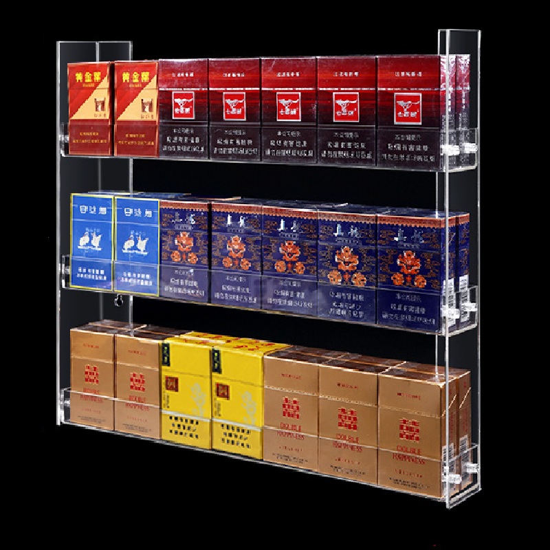 Supermarket Asap Rak Jenis Gantung Dinding Akrilik Asap Kabinet Paparan ...