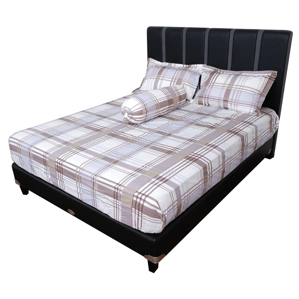 PUTIH American Pillo Bed Sheet with White Ash Square Motif, Height 26 ...