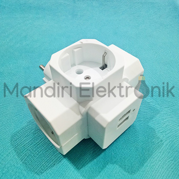 Grounded T Plug + Mikotek SNI MT7899U USB Charger Port / USB Socket ...