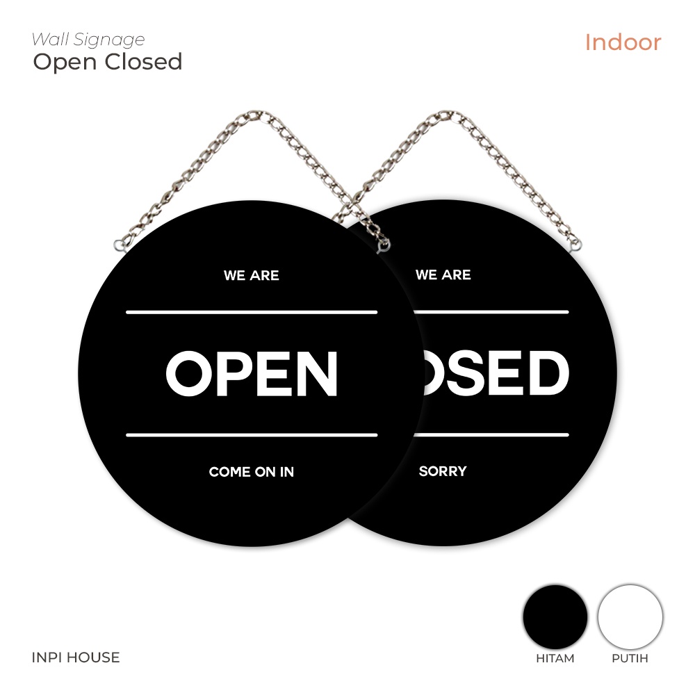 Open closed sign - open close sign - open closed wall signage | Shopee ...