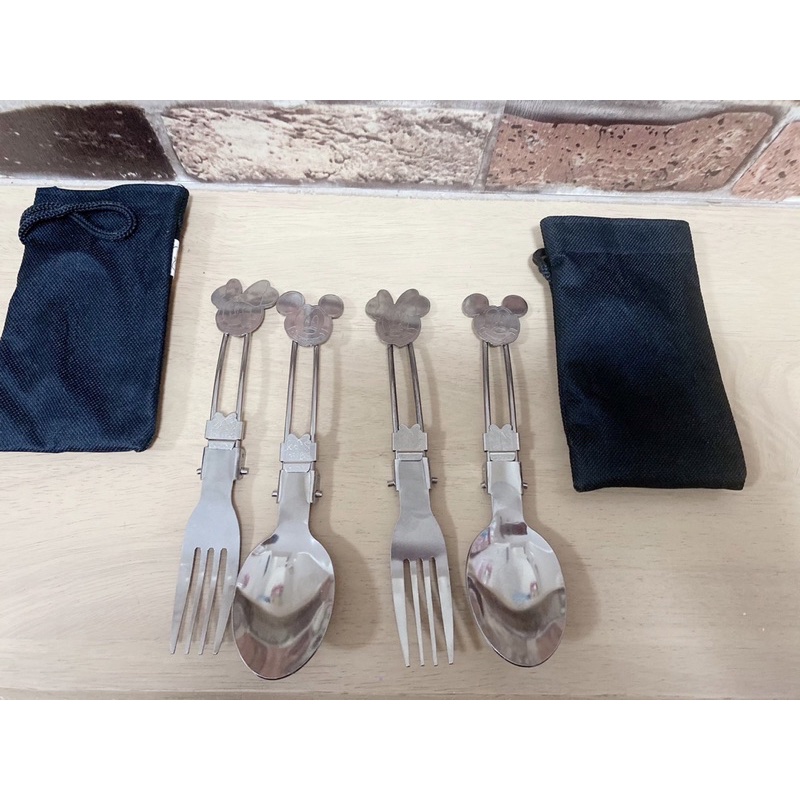Mickey Mouse Foldable Spoon And Fork | Shopee Malaysia
