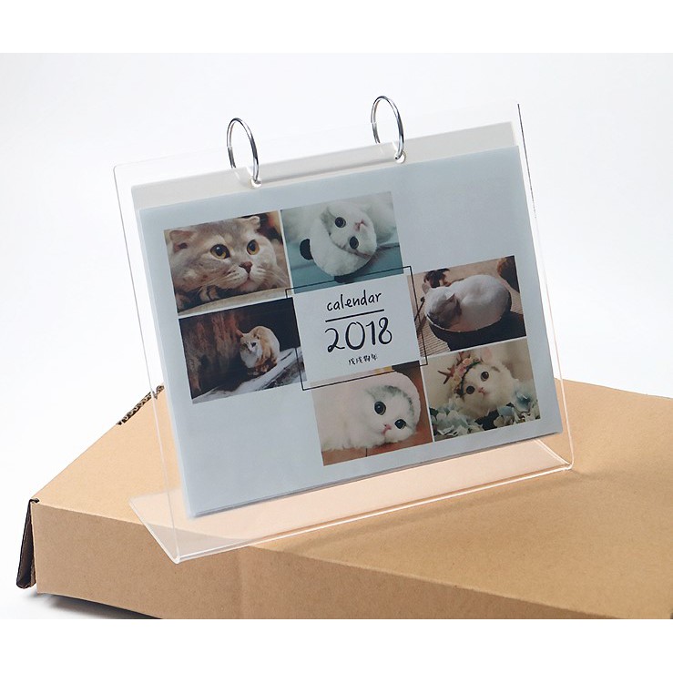 Custom desk calendar acrylic desk calendar photo album display | Shopee ...
