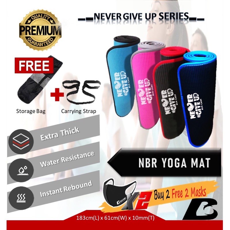 10mm Extra Thick Yoga Mat Women [PREMIUM] Women yoga map lady workout ...