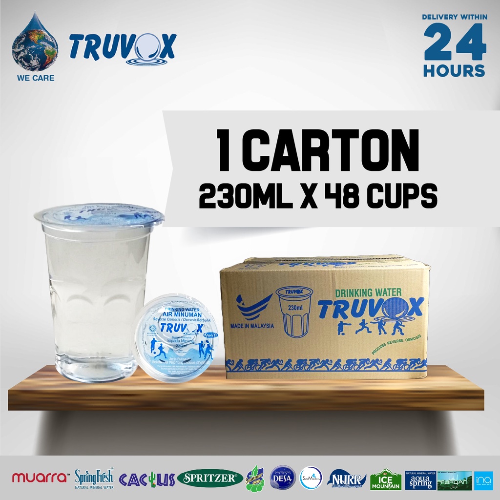 TRUVOX Drinking Water (230ml x 48 Cups x 1 Carton) | Shopee Malaysia
