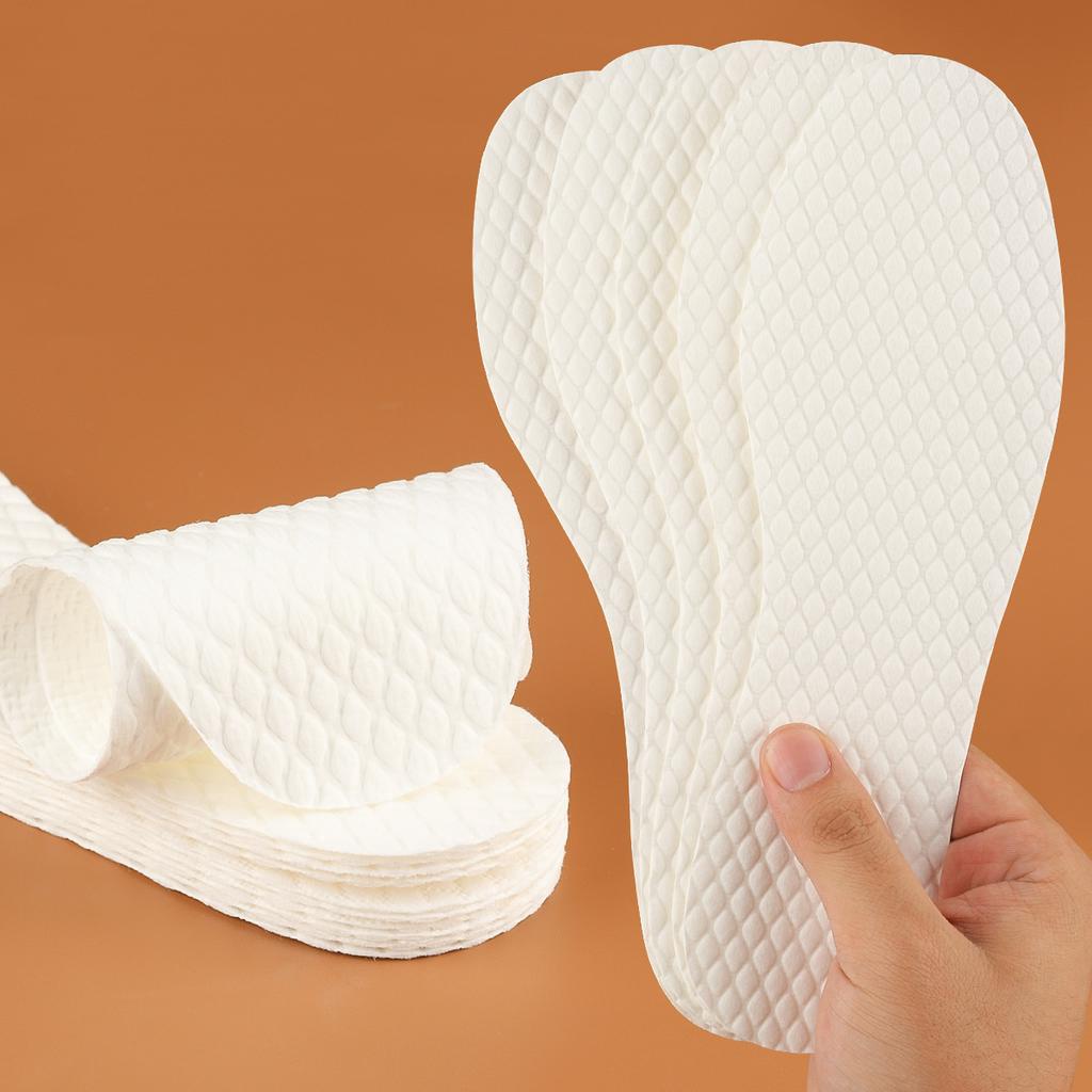 5 Pairs Disposable Wood Pulp Insoles, Barefoot Single Shoes, Ultra-Thin ...