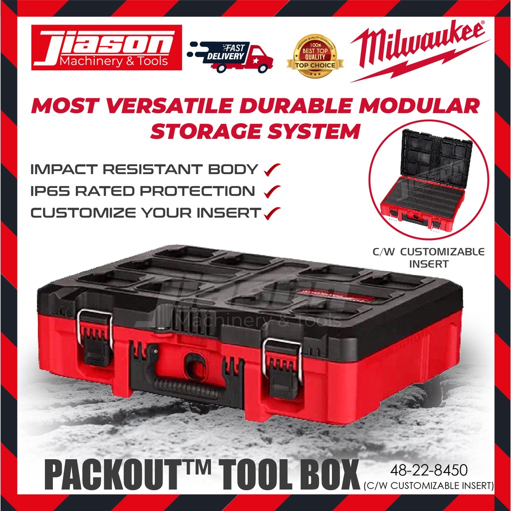 MILWAUKEE 48-22-8450 PACKOUT™ Tool Box c/w Foam Insert | Shopee Malaysia