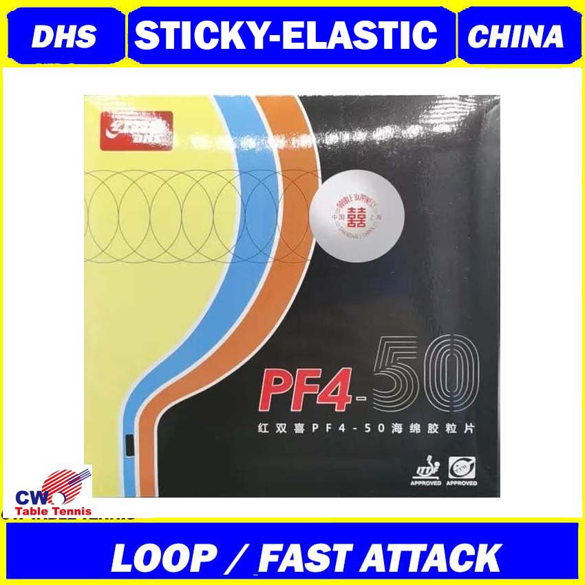 DHS PF4-50 STICKY-ELASTIC Rubber Table Tennis Rubber PingPong GETAH Rubber READY STOCK | Shopee ...
