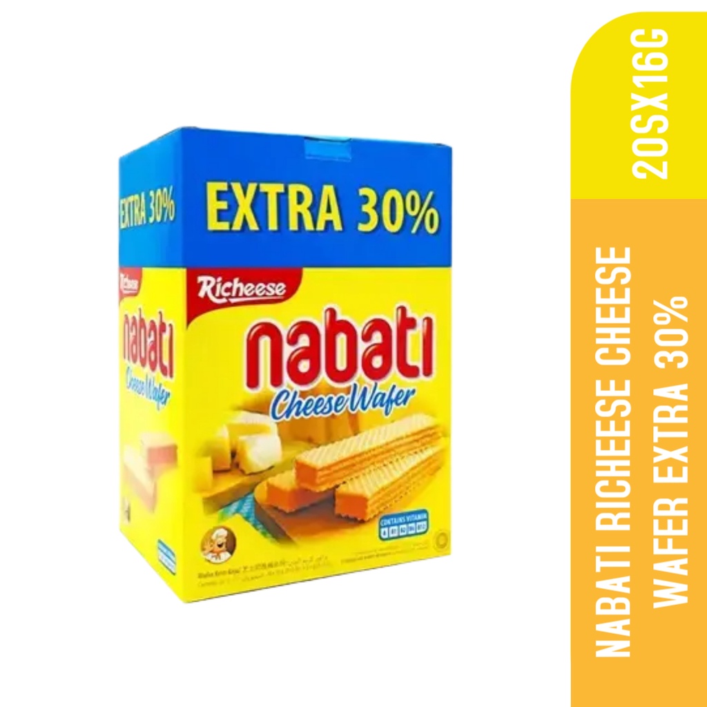NABATI RICHEESE CHEESE WAFER 20SX16G EXTRA 30% 8993175532648 | Shopee ...