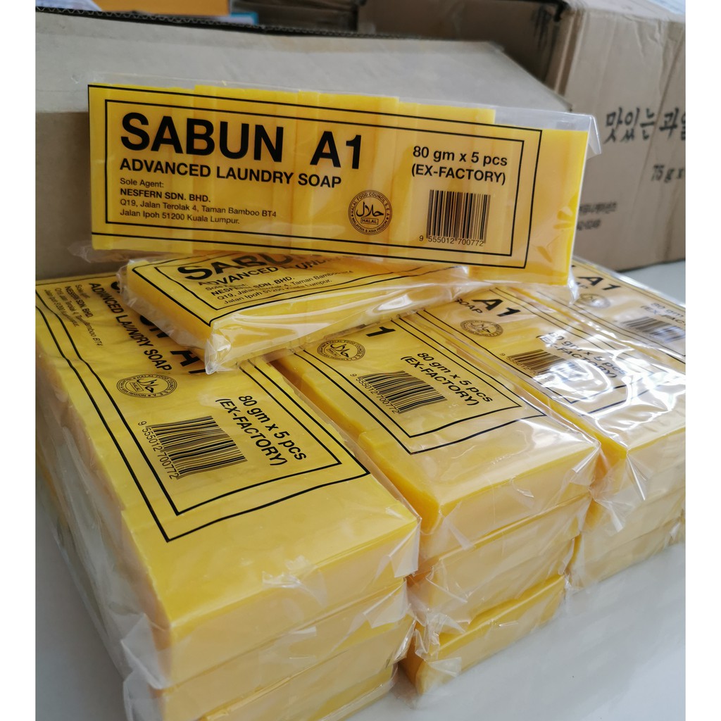 🔥4 x 80g🔥 A1 SABUN GANSO SABUN SABUN ECO LAUNDRY SOAP SABUN CHEAP SABUN ...