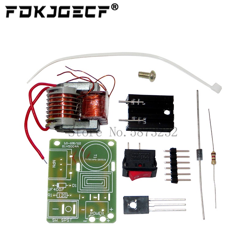 15KV High Frequency DC High Voltage Arc Ignition Generator Inverter Boost Step Up 18650 DIY Kit ...