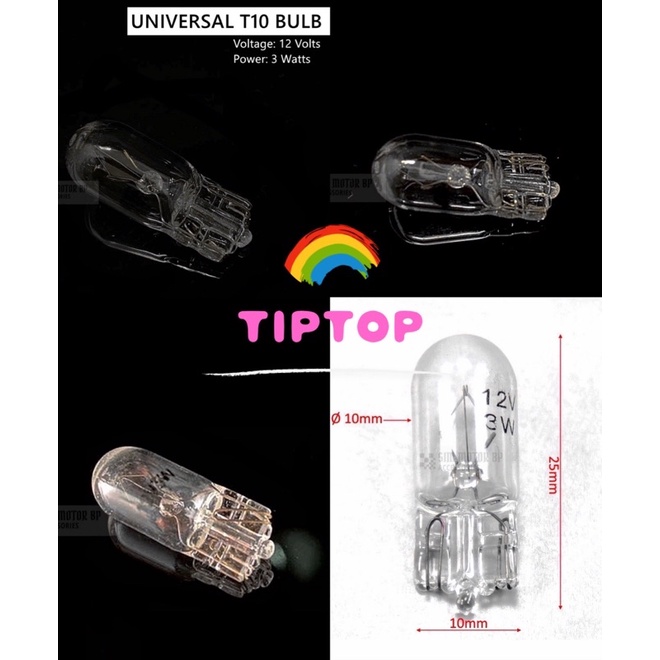 UNIVERSAL 12V T10 BULB MENTOL MOTORCYCLE MOTOSIKAL MOTO MOTOR KERETA ...