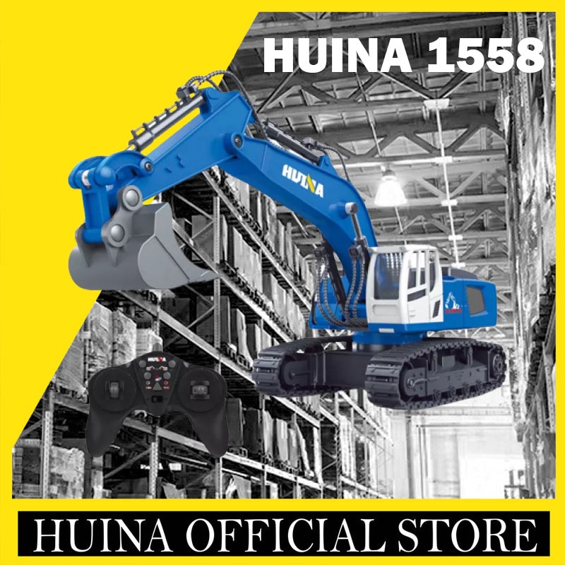 HUINA 1:18 1558 EXCAVATOR 9 CHANNEL MALAYSIA READY STOCK | Shopee Malaysia