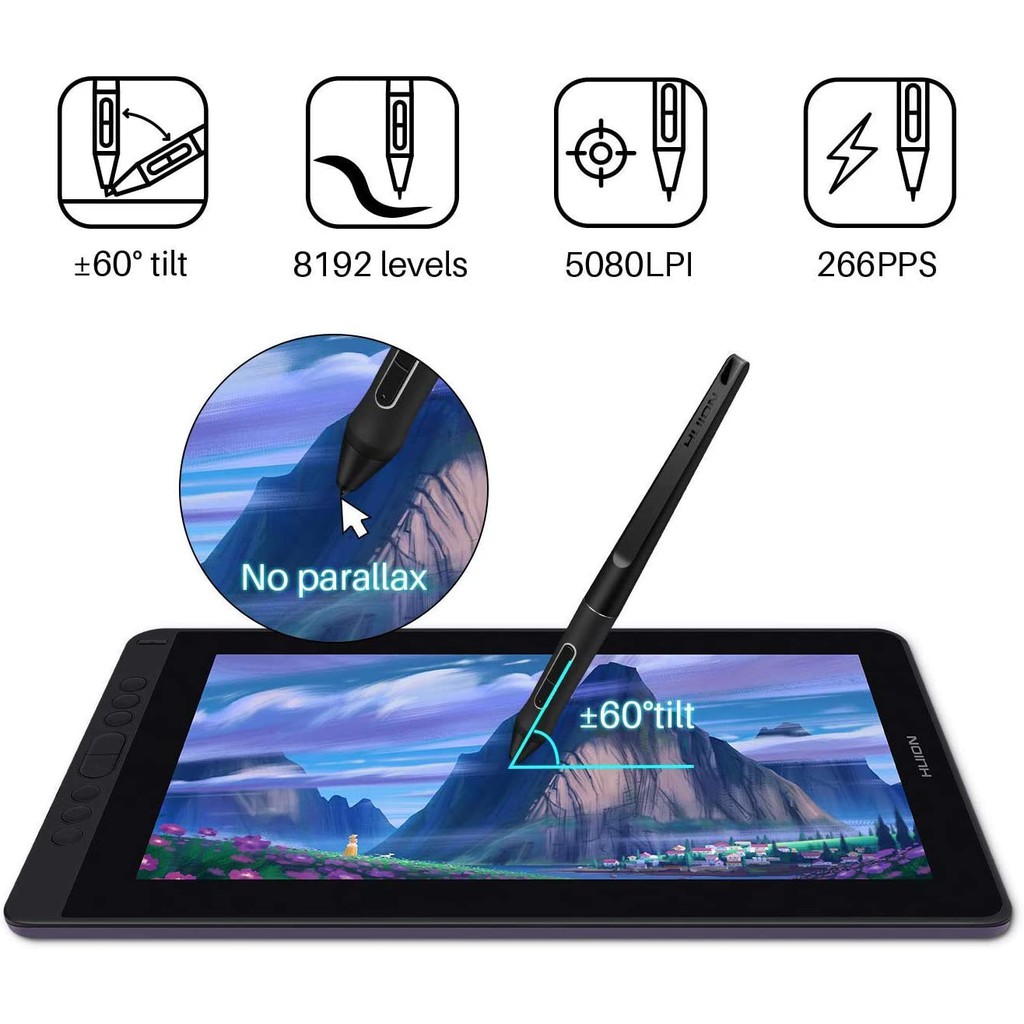 HUION KAMVAS 13 Drawing Tablet Graphic Pen Display Tilt Function ...