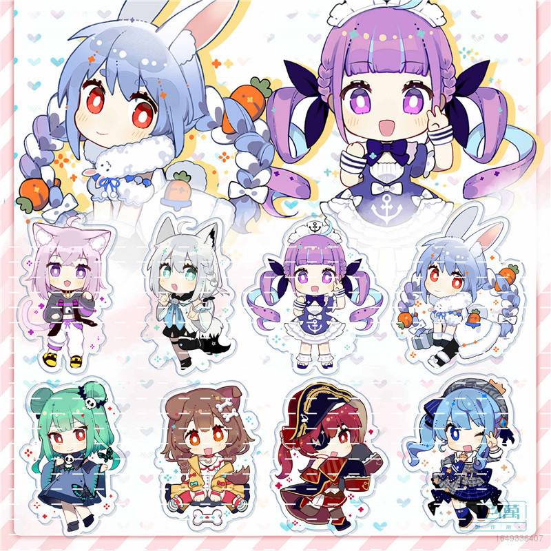 Sam HOLOLIVE Keychain Acrylic Pandant Keyring Key Chain cute Shirakami ...