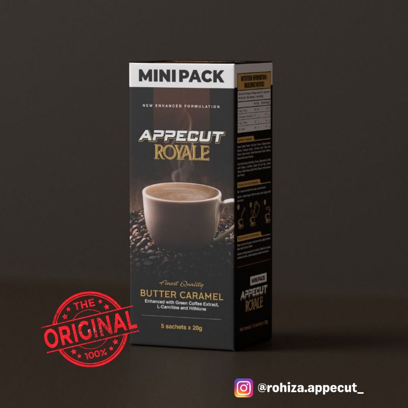 MINIPACK ROYALE BUTTER CARAMEL COFFEE 💯 ORIGINAL | 5 Sachets x 20g ...