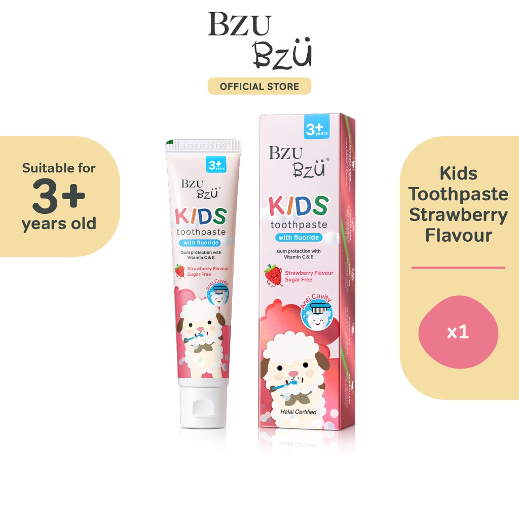 BZU BZU Kids Toothpaste Bundle Deal - Strawberry/Grape/Orange (50g ...