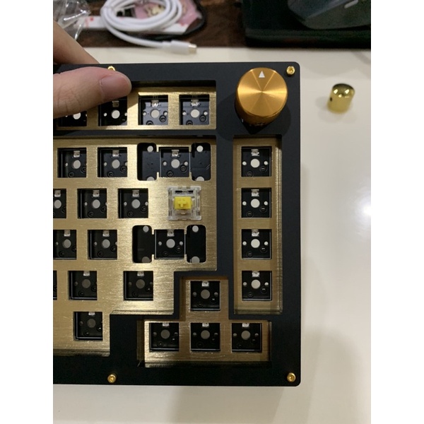 Full aluminium knob for keyboards 6mm diameter shaft for Ak75x tm680 ...