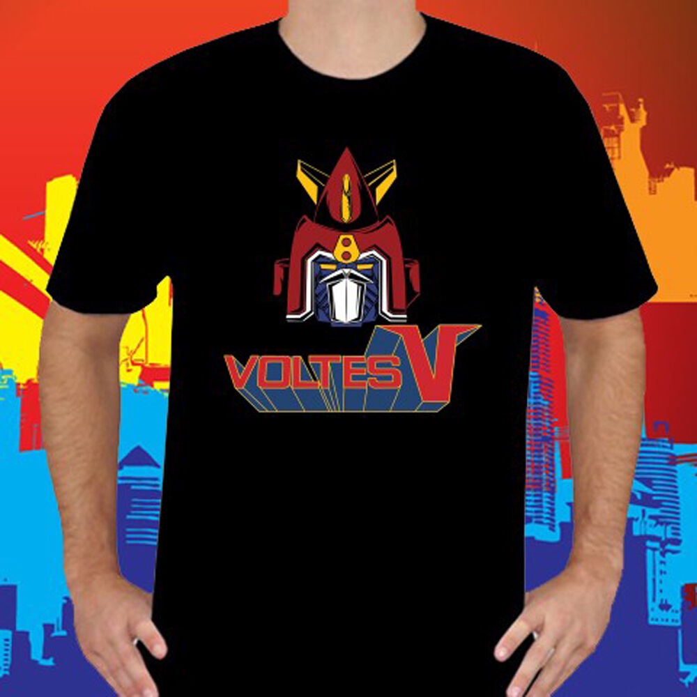 Voltes V Head Symbol Robot Anime Cartoon Men'S Black Tshirt | Shopee ...