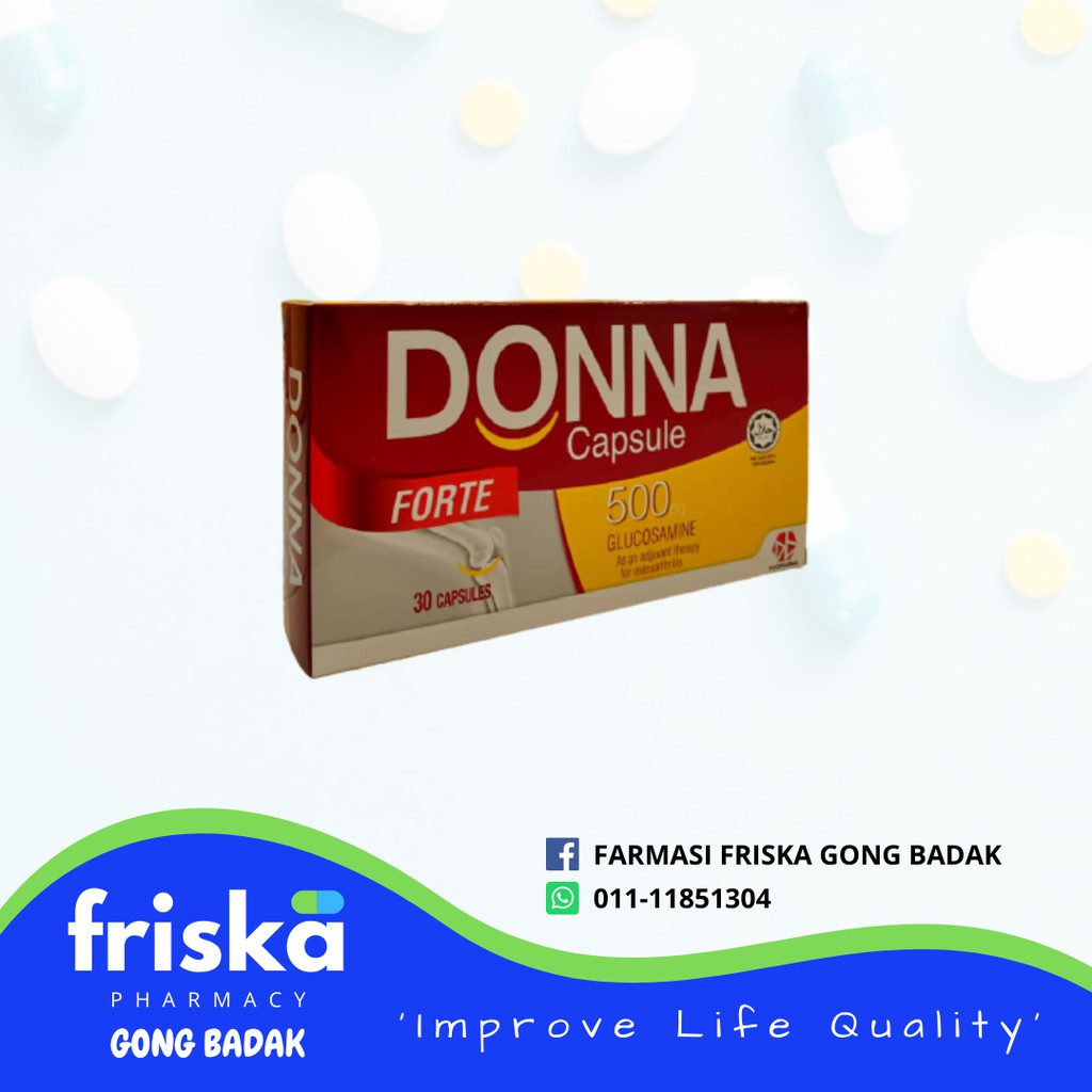 DONNA Forte Capsule 500mg Glucosamine 30's | Shopee Malaysia