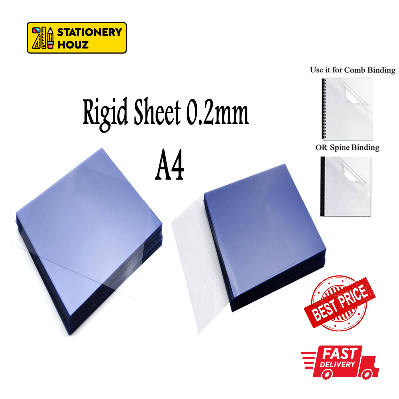 Stationery Houz A4 Rigid Sheet / Transparent Binding Plastic Cover /PVC ...