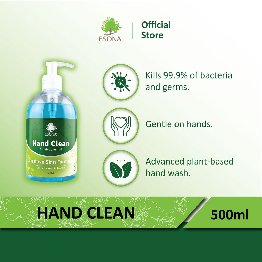 ESONA Hand Clean Natural Antibacterial Hand Wash 洗手液 (500ml) | Shopee ...