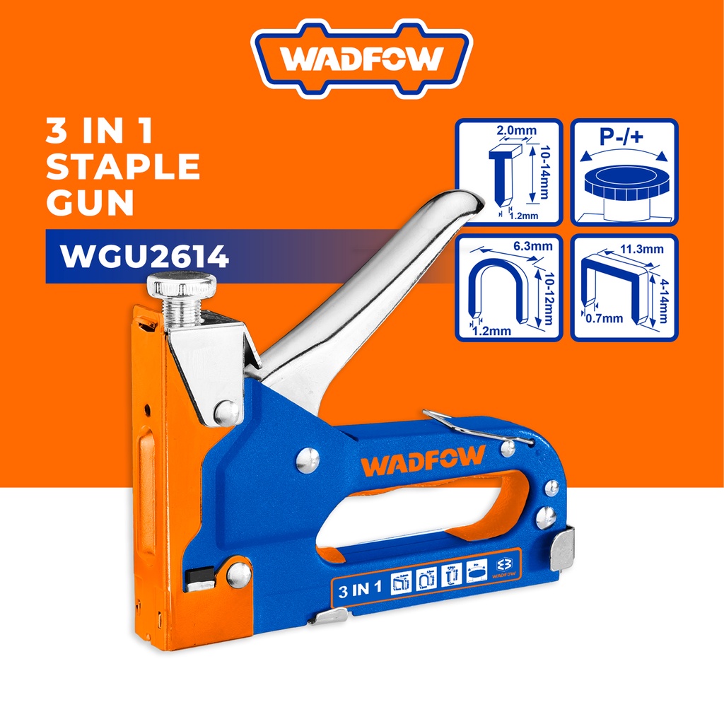 WADFOW 3-In-1 Staple Gun With Adjustable Driving Force for D-Type ...