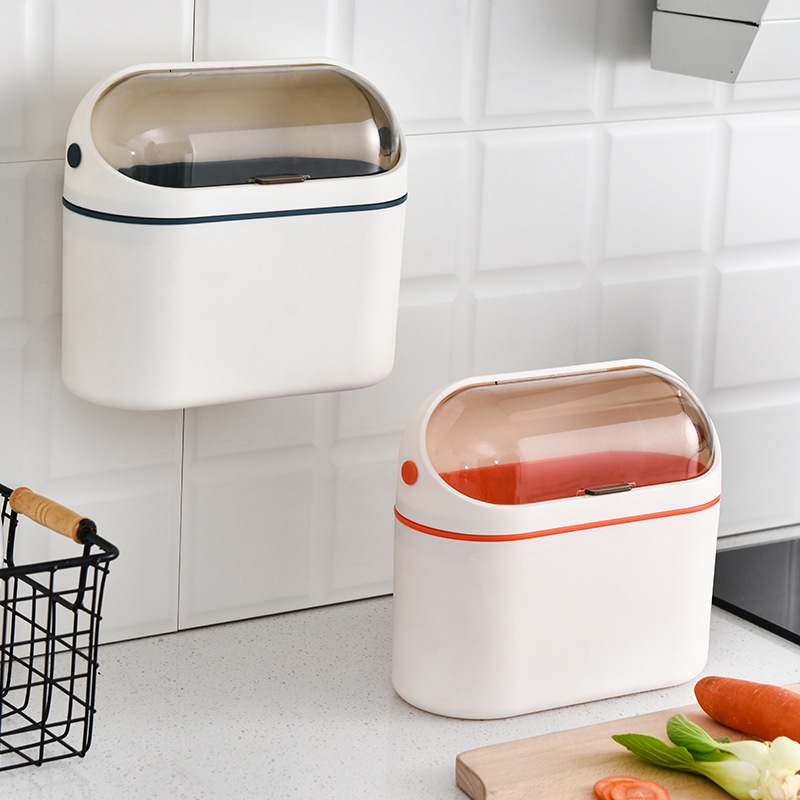 Portable Household Mini Trash Bin Wall Mounted / Stand Garbage Bin ...