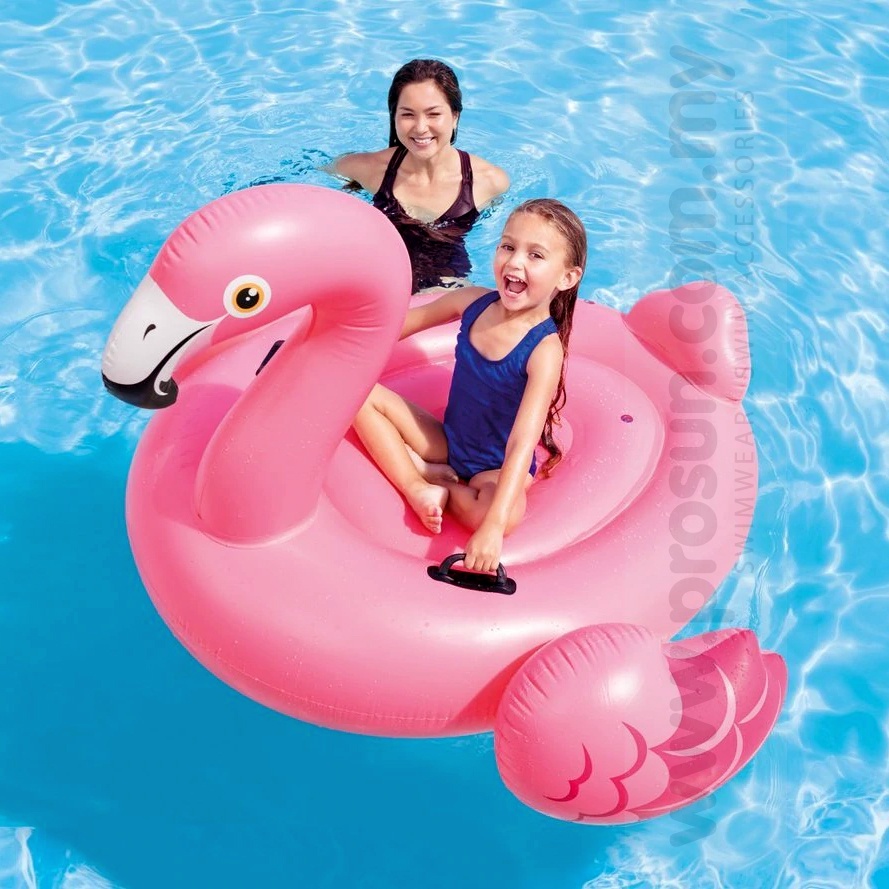 Ombak9 Intex Pink Flamingo Ride-On Inflatable Swim Swimming Pool Float ...