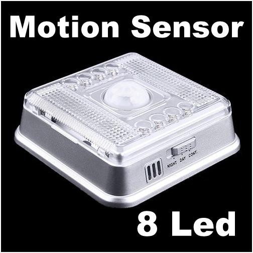Battery Operated 8Led 8 Led Corridor Auto PIR Automatic Motion Sensor ...